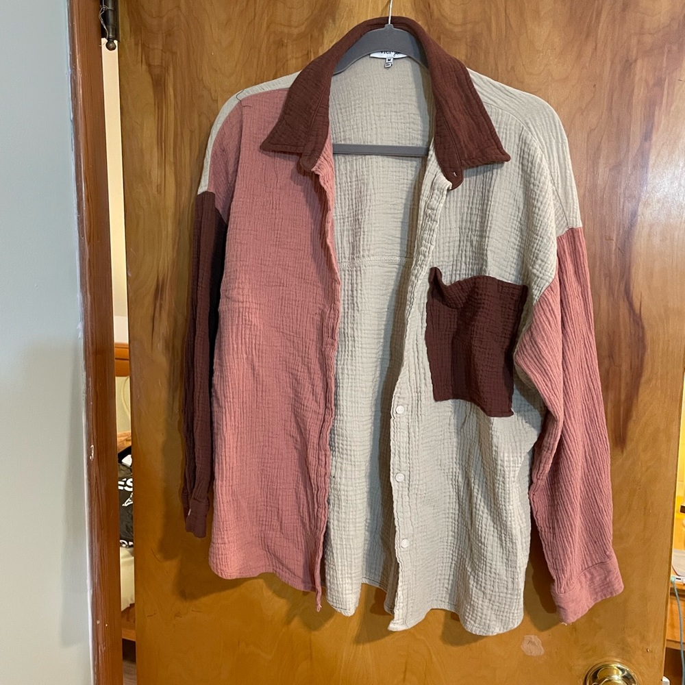 Cindy Cotton Colorblock Top - Gem